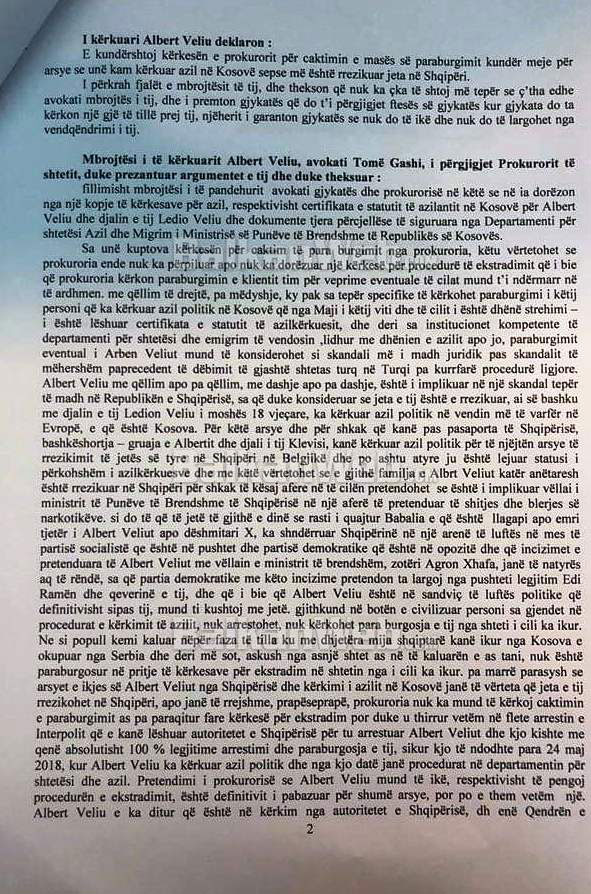 Document/ The decision is revealed. Albert Veliu 'greets' from Pristina ...