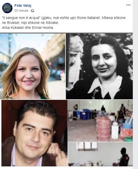 "Musine Kokalari's granddaughter, MEP", Velaj: Blood does not make ...