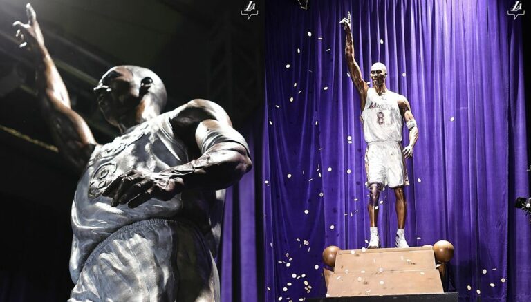 Four years after the tragedy, the statue of the legend Kobe Bryant is ...