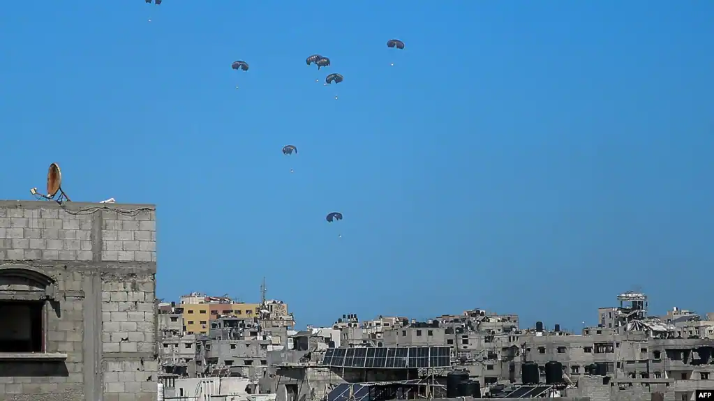Humanitarian crisis in Gaza, US and Jordan drop food aid on conflict ...