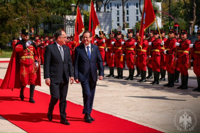 Israeli President Isaac Herzog visits Tirana, Begaj: We support Biden's ...