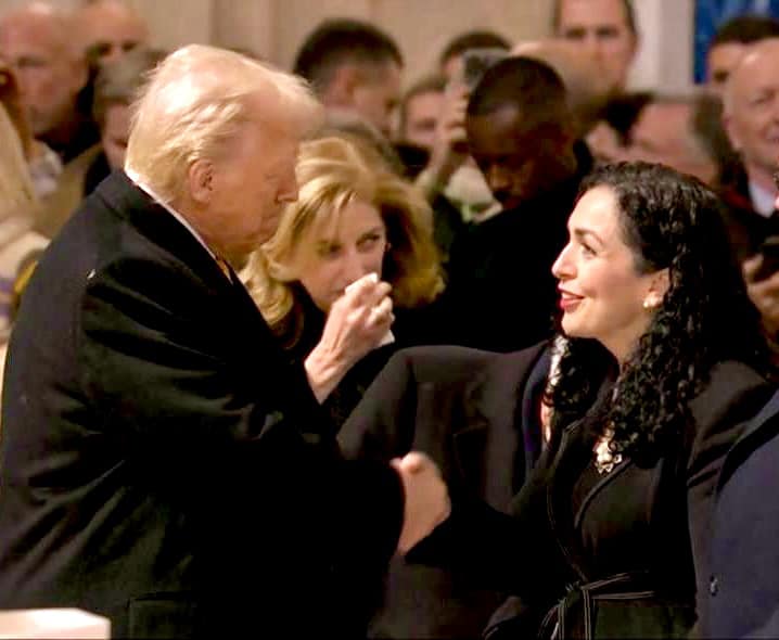 PHOTO/ Vjosa Osmani meets Donald Trump during the inauguration of ...