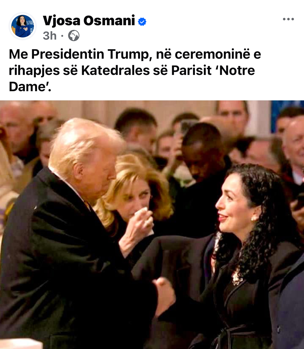 PHOTO/ Vjosa Osmani meets Donald Trump during the inauguration of ...