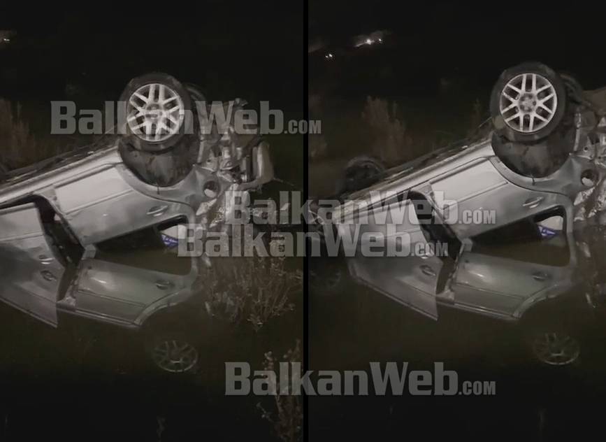 VIDEO/ Accident in Saranda-Delvina, car loses control and ends up ...
