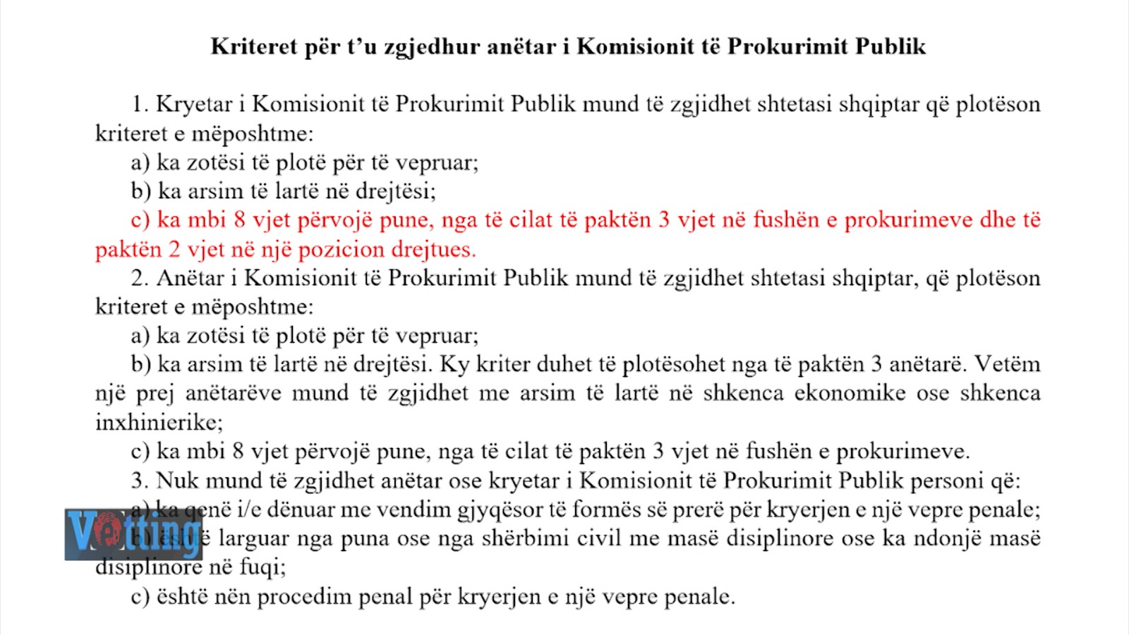 Vetting/ Shadows in the race for the head of the KPP, the role of ...