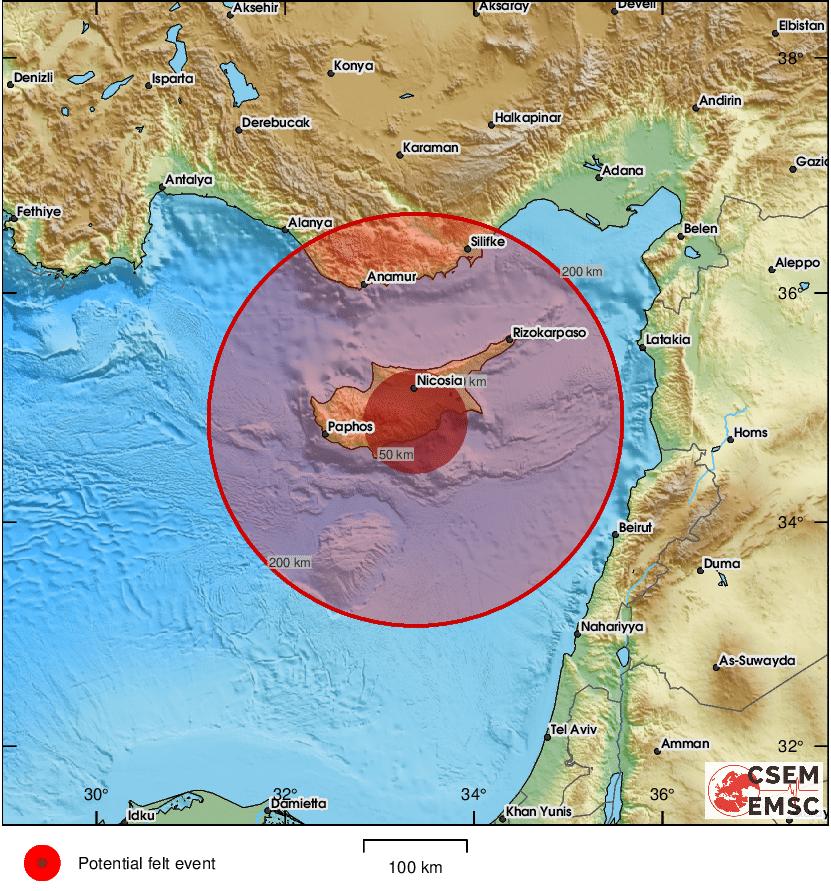 Tërmet 4.2 Rihter në Qipro, lëkundja e tretë e fortë brenda një jave ...