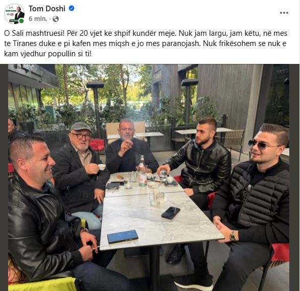 Berisha accused him of fleeing, Tom Doshi posts the photo: O Sali the ...