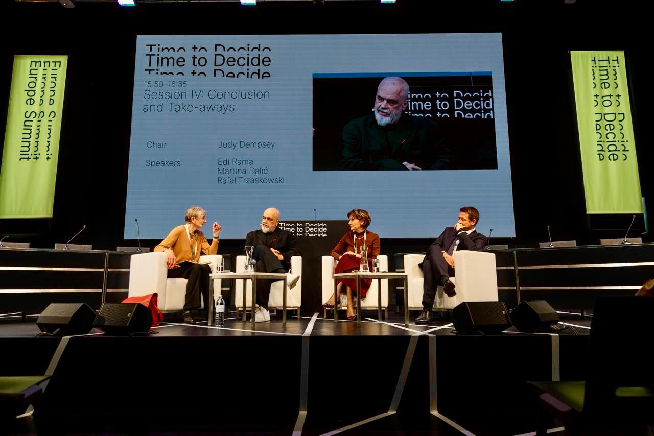 Rama at the "Time To Decide Europe 2025" Conference, shares footage ...