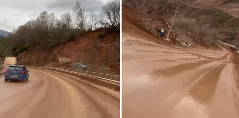 VIDEO/ Delayed works, the Librazhd-Prrenjas national road is covered ...