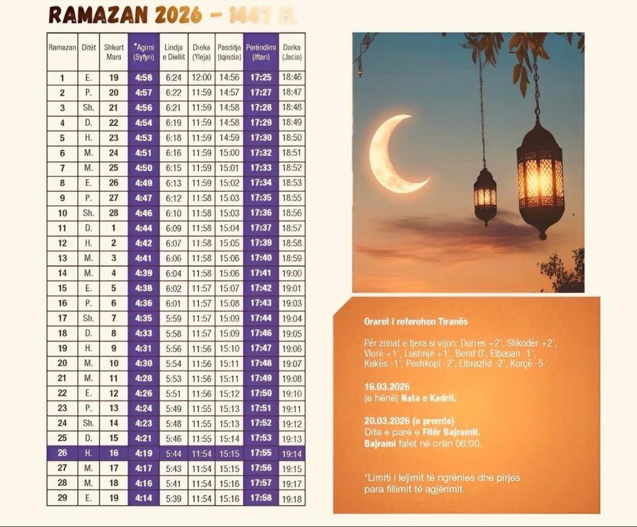 Today begins the holy month of Ramadan! Fasting calendar for all Muslim ...