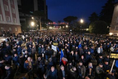 DP protest, EU Delegation to Albania reacts: Concerned about recent ...